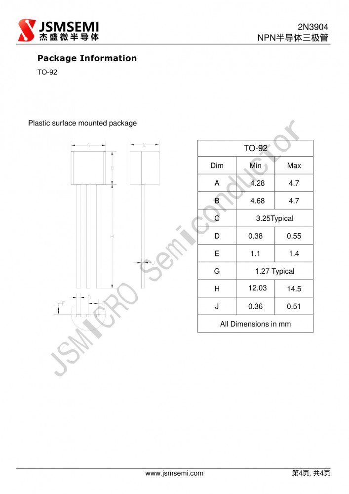 JSMSEMI 2N3904 datasheet page 4