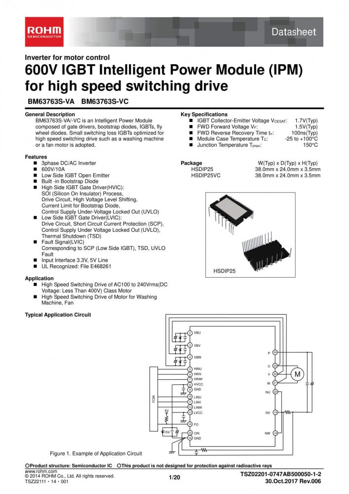 BM63763S-VC datasheet page 1
