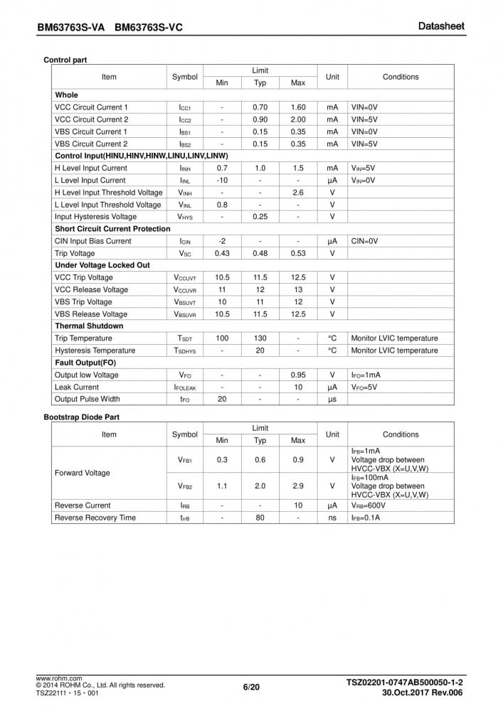 BM63763S-VC datasheet page 6