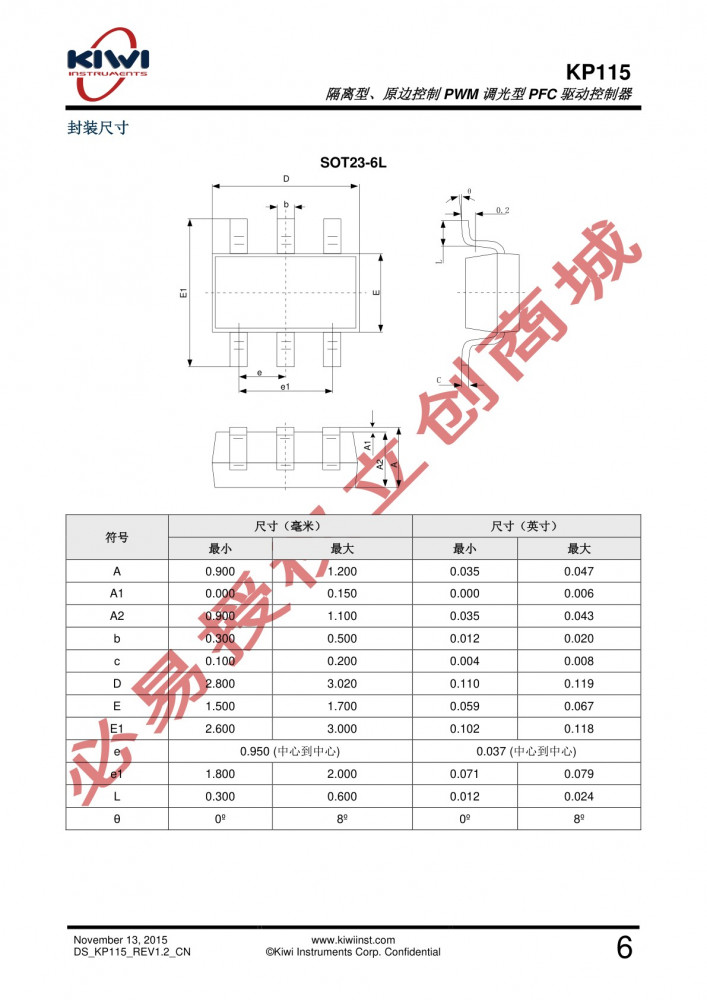 KP115LGA datasheet page 6