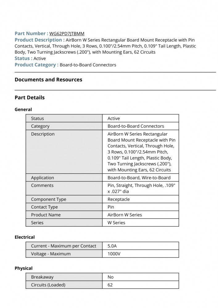 WG62PD7JTBMM product document image, page 1
