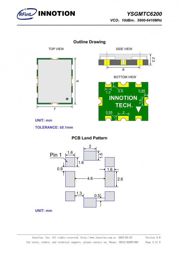YSGMTC6200 technical document page 4