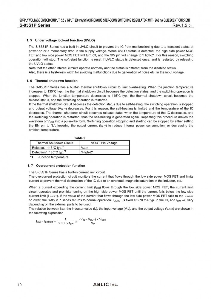 S-85S1P datasheet page 10