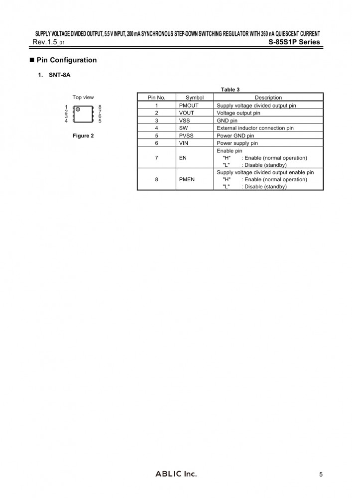 S-85S1P datasheet page 5