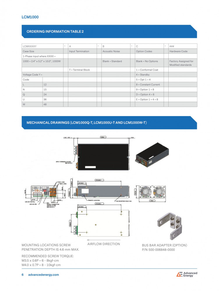 LCM1000U-T datasheet page 6