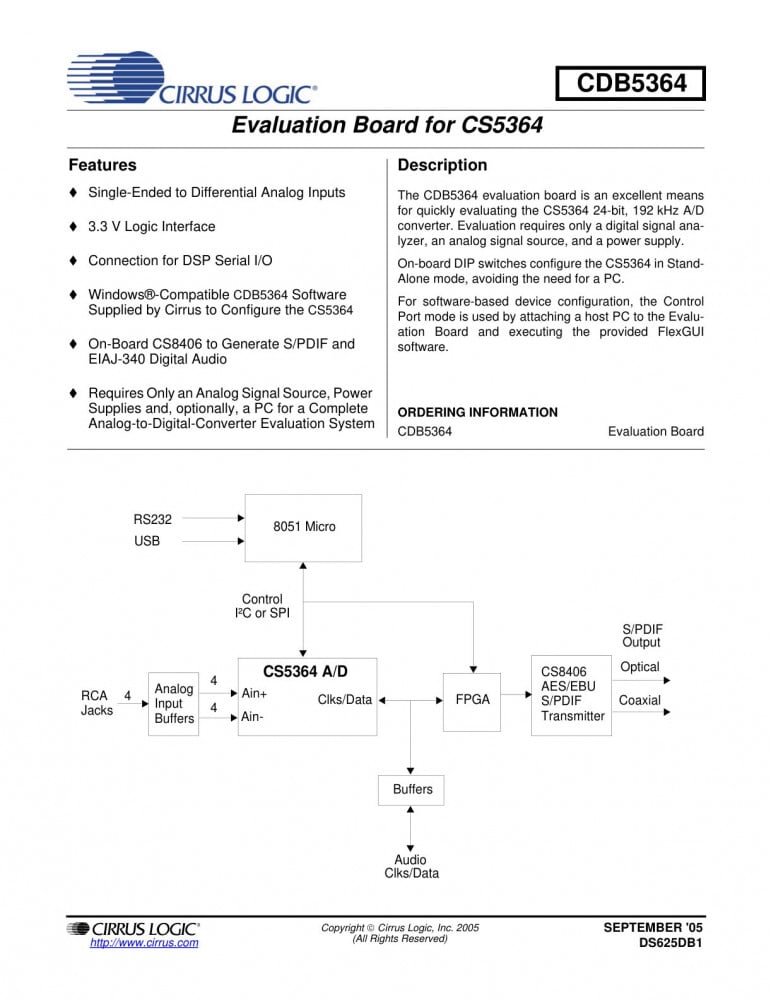 CDB5364 documentation page 1