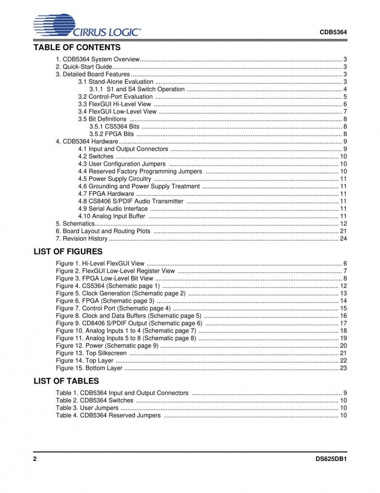 CDB5364 documentation page 2