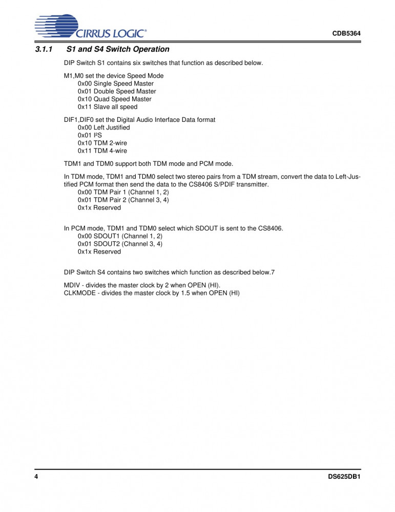 CDB5364 documentation page 4