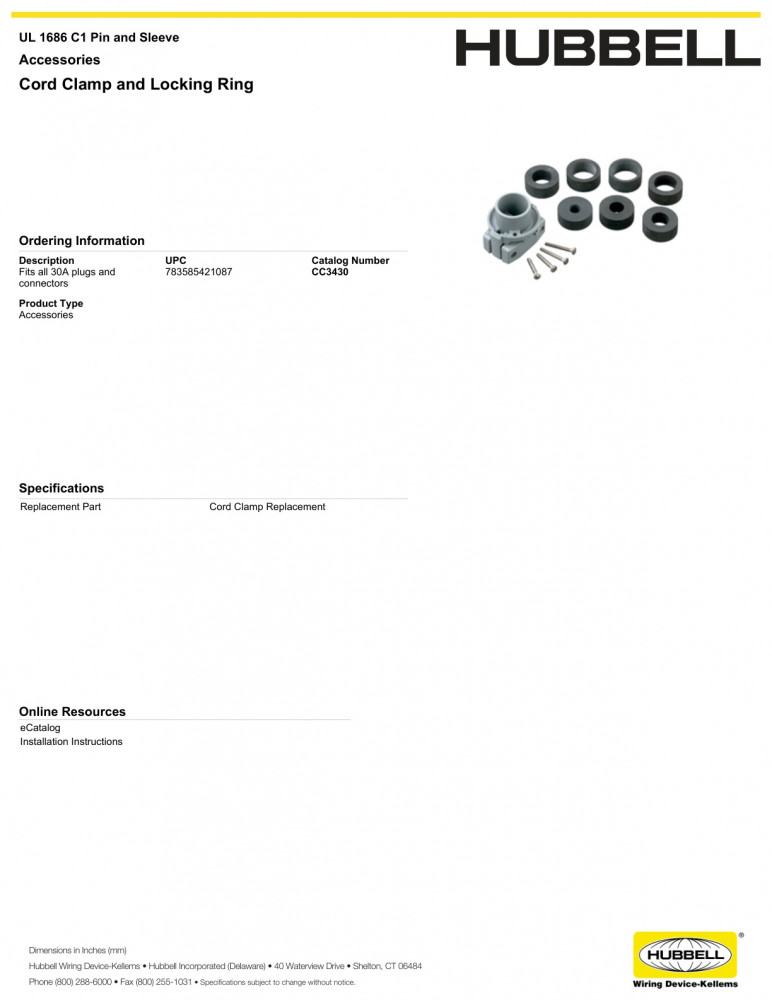 CC3430 product document image