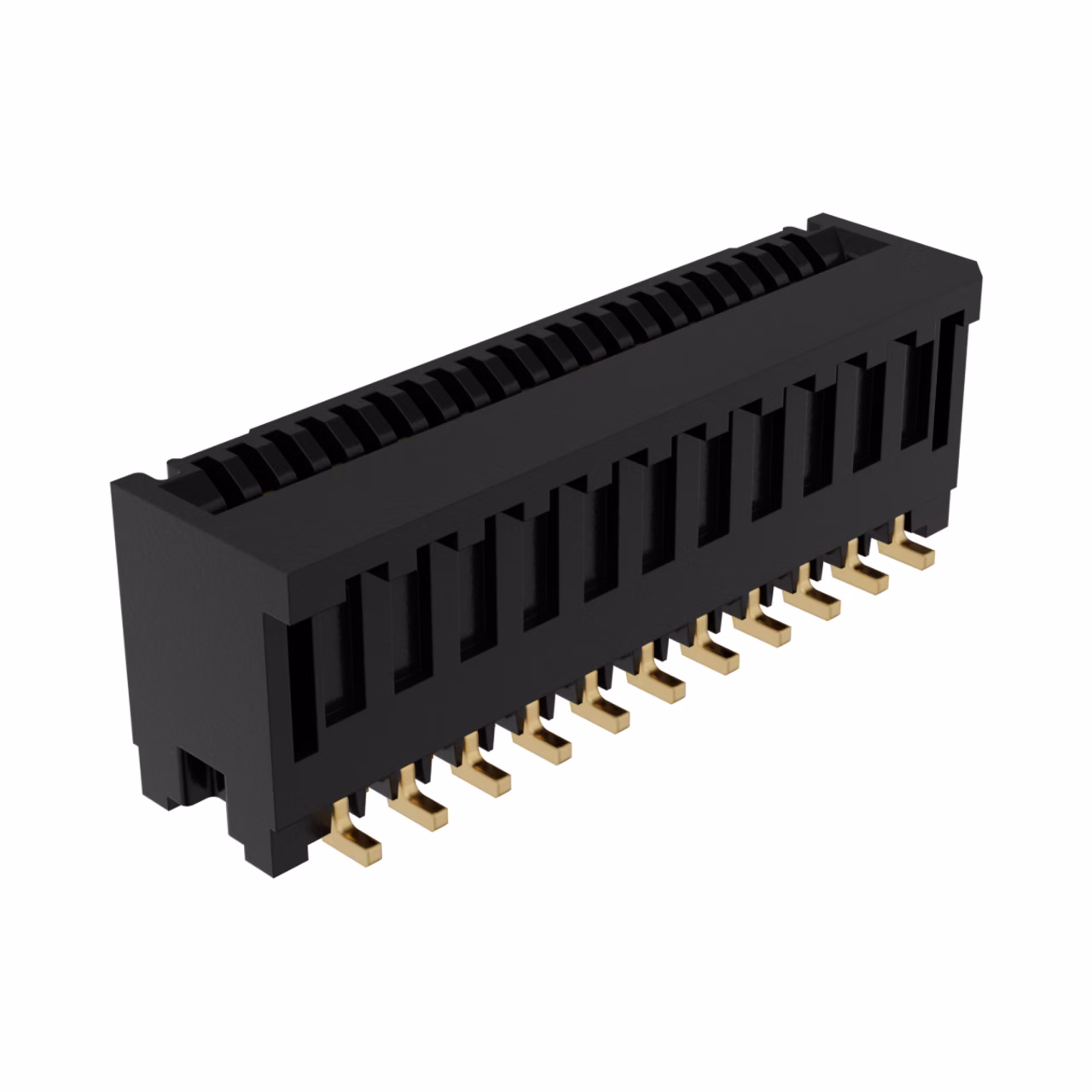 Easy-On FFC/FPC Connector, 0.50mm Pitch, Surface Mount, Vertical, Non-ZIF, Reverse Footprint, Gold Plating, Black, 21 Circuits for sale