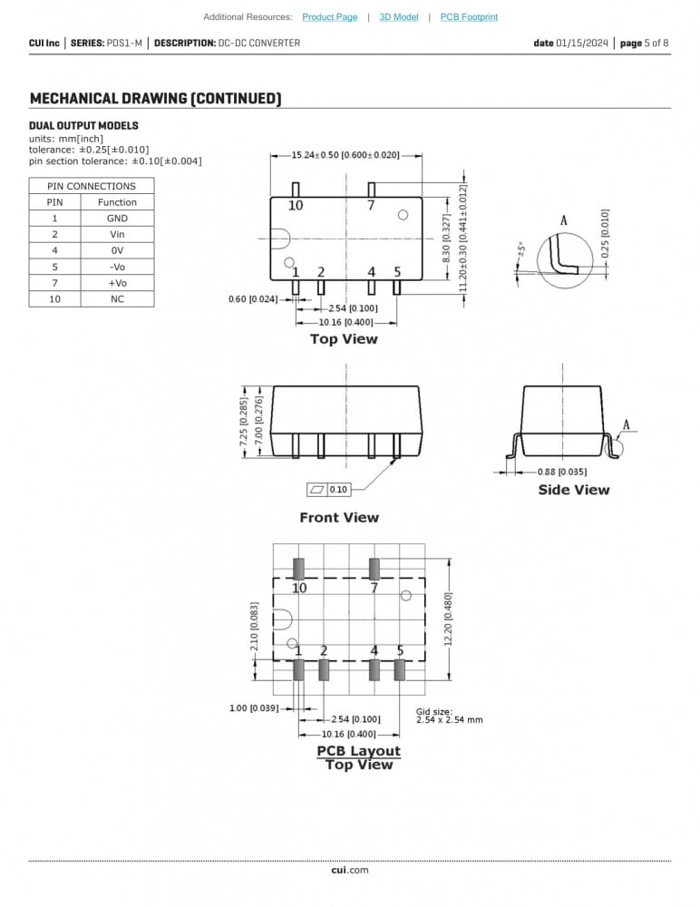 CUI PDS1-M datasheet page 5