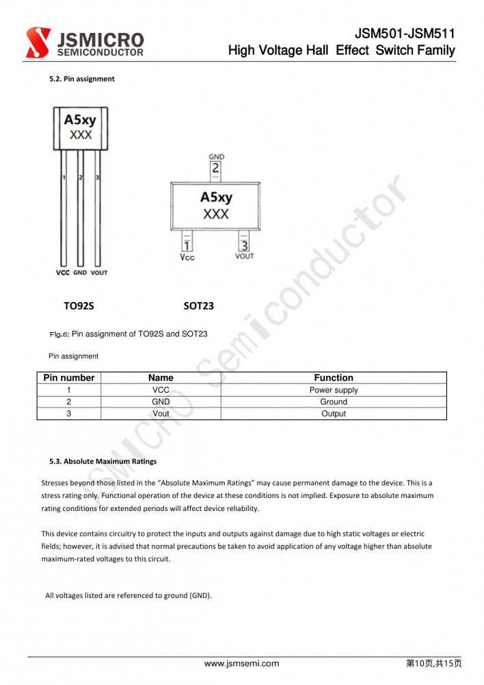 JSM502 datasheet page 10