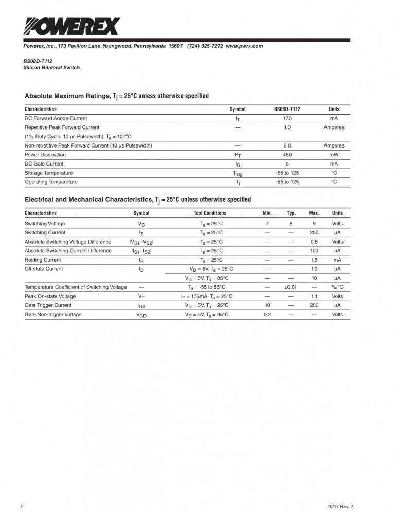 BS08D-T112 technical document page 2