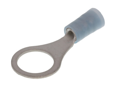 Avikrimp Ring Tongue Terminal for 22-18 AWG Wire, Stud Size 10 (M5), Length 20.70mm, Red, Carton