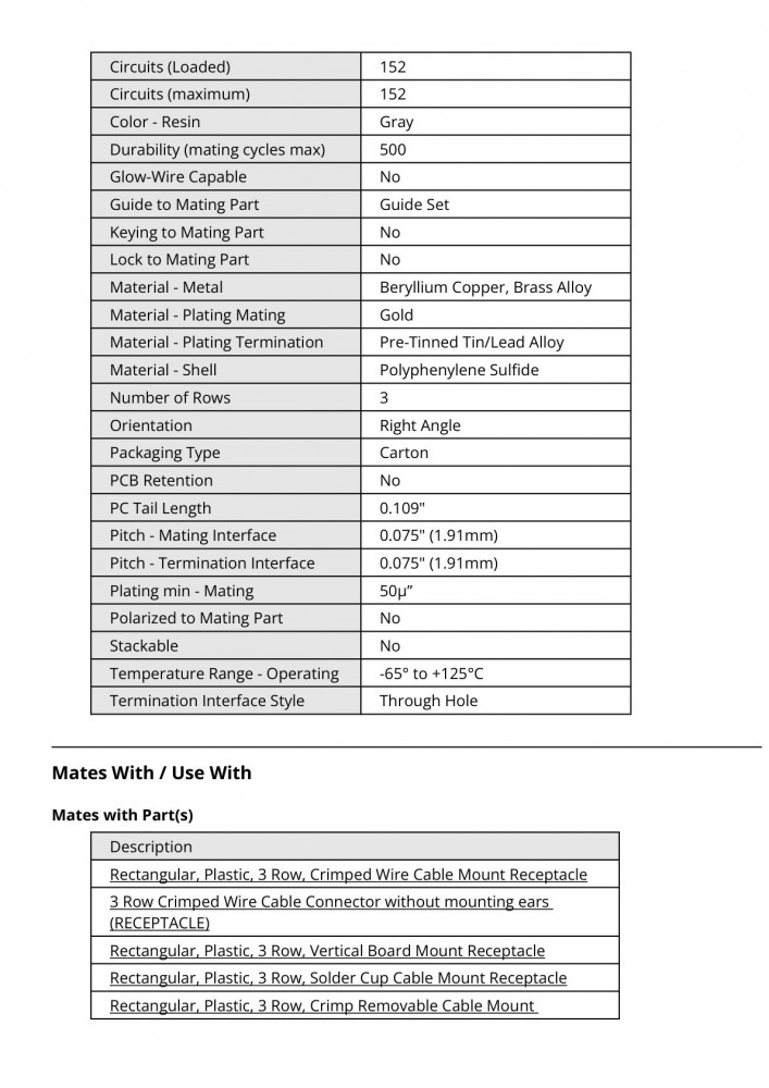 Technical document page 2 for RM372-152-312-5500