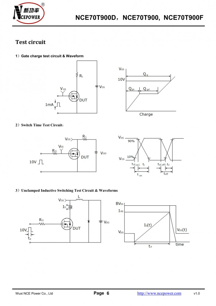 NCE70T900F datasheet page 6
