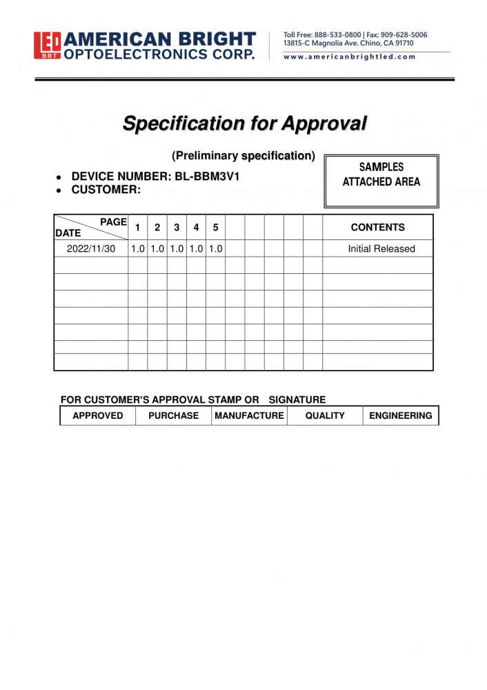 BL-BBM3V1 specification page 1