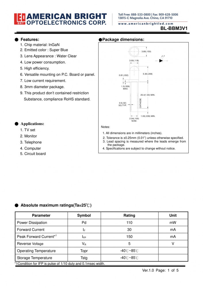 BL-BBM3V1 specification page 2