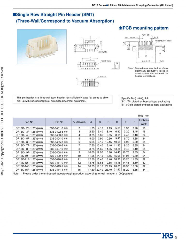 HRS DF13 datasheet page 5