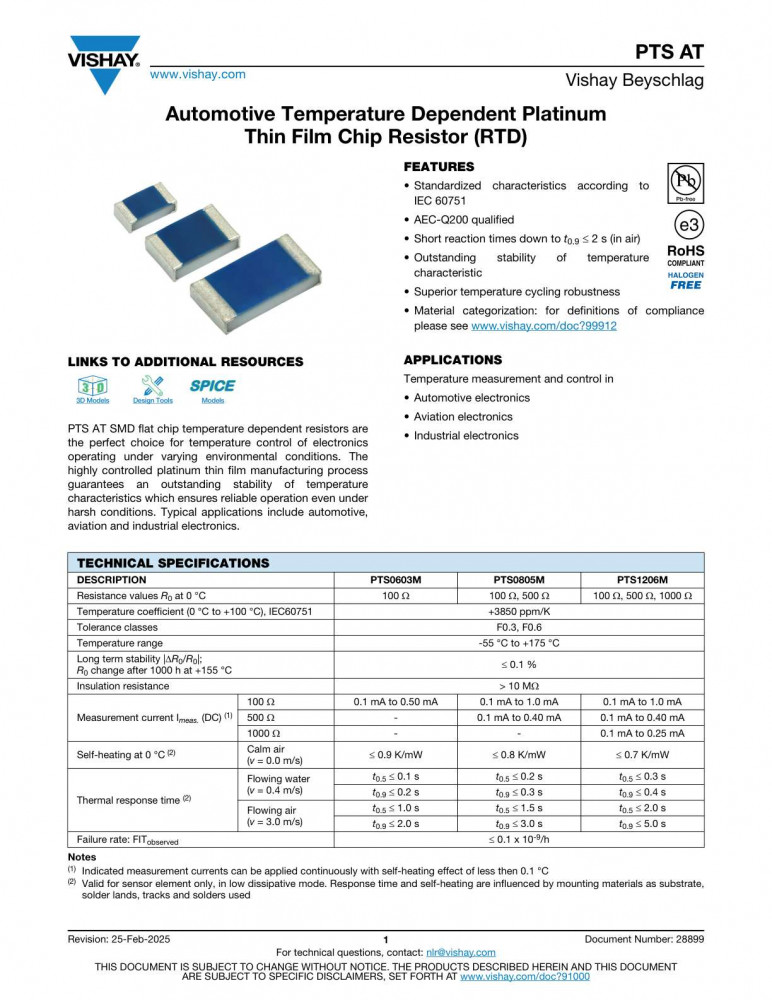 PTS RTD technical document page 1