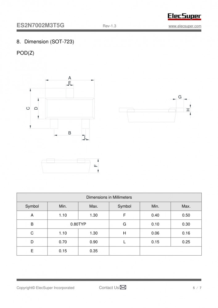 ES2N7002M3T5G datasheet page 5