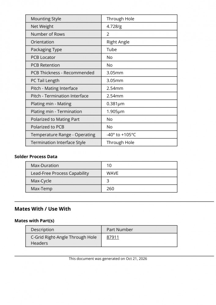 Product document image 3 for MOLEX 719730224