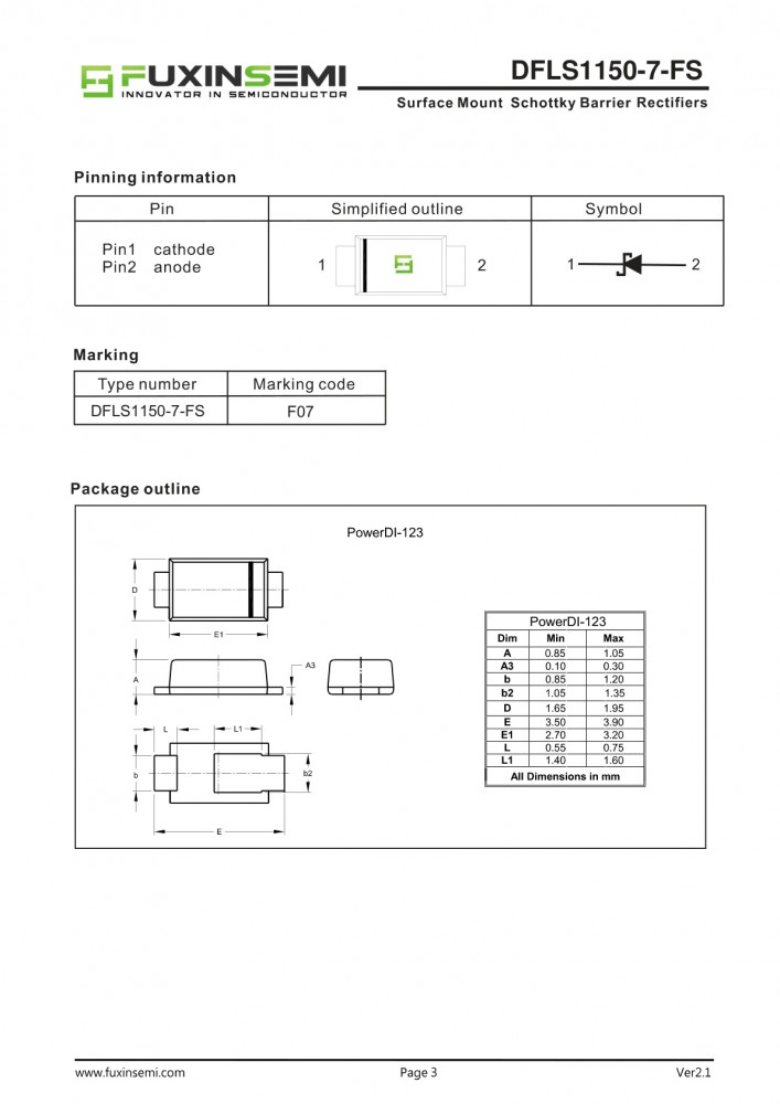 DFLS1150-7-FS datasheet page 3