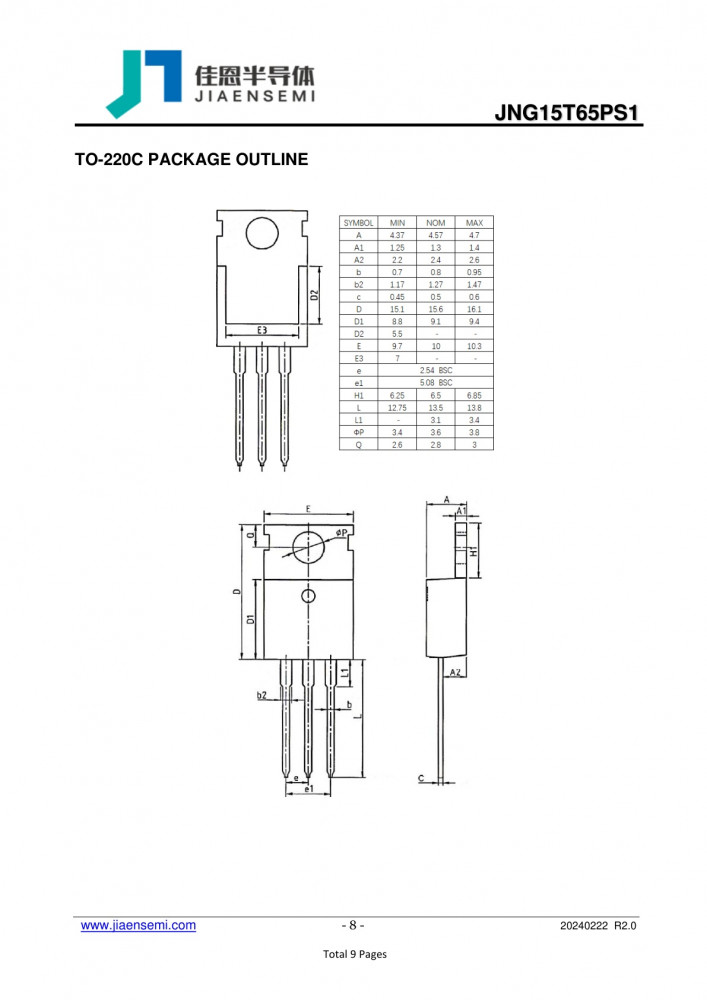 JNG15T65PS1 datasheet page 8
