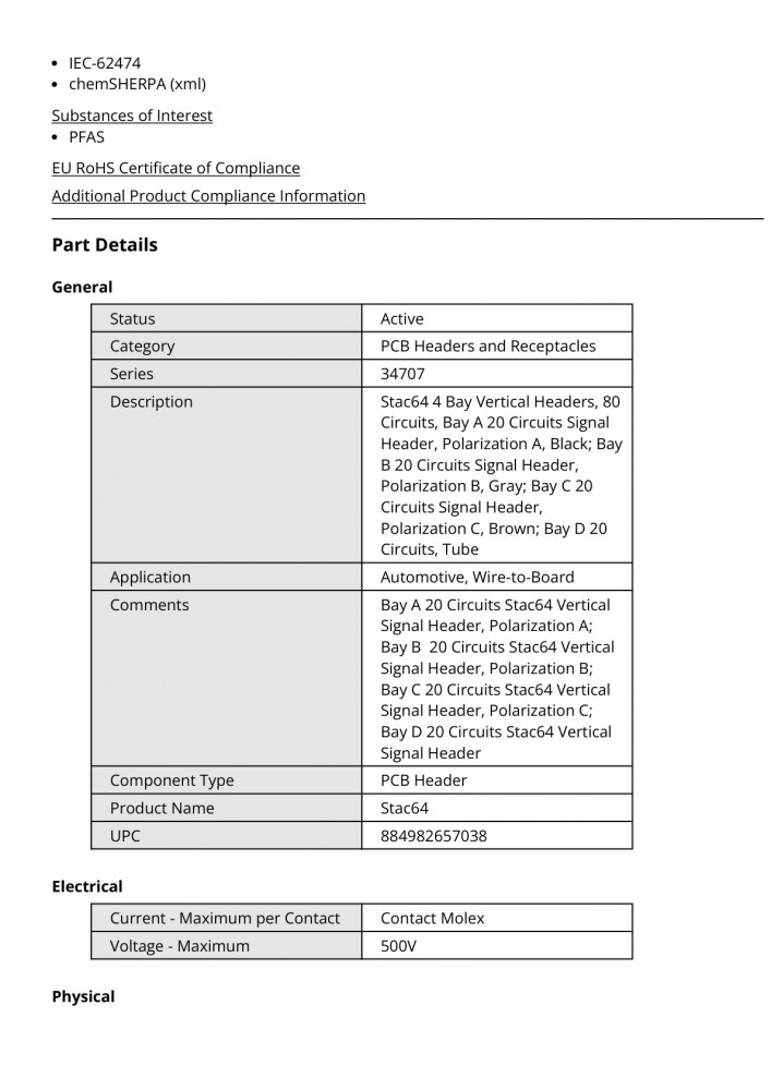 MOLEX 347079000 technical document page 2