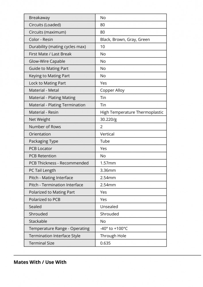 MOLEX 347079000 technical document page 3