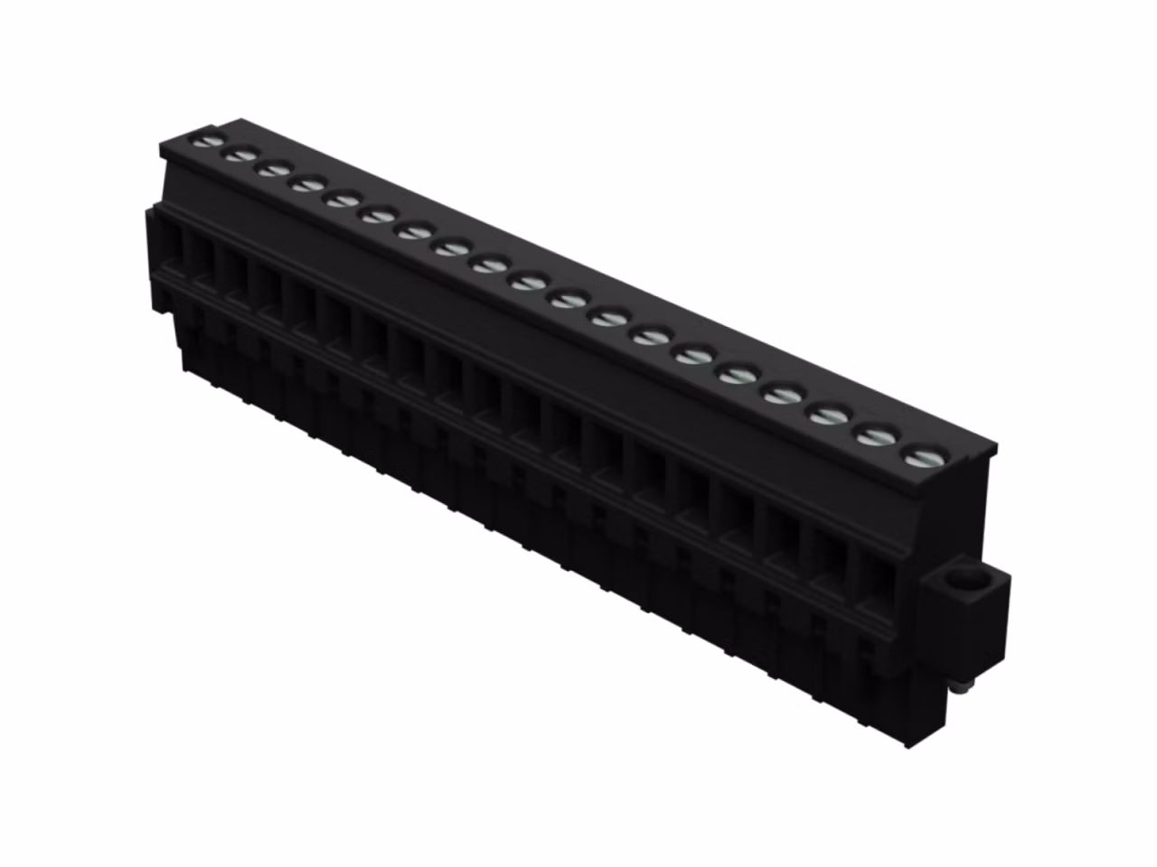 5.00mm Pitch Eurostyle Vertical Plug, with Retention Screws and Reverse Imprinting, Front Wire Entry, Black, 19 Circuits for sale