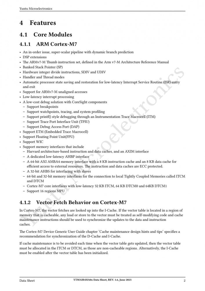 YTM32B1HA0x datasheet page 6