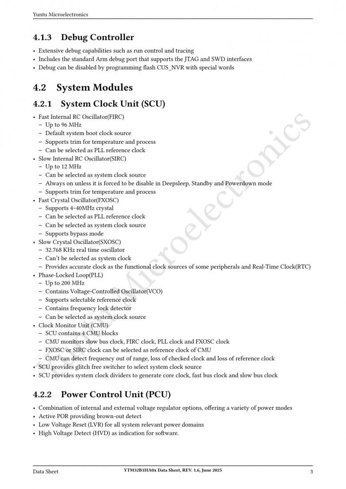 YTM32B1HA0x datasheet page 7