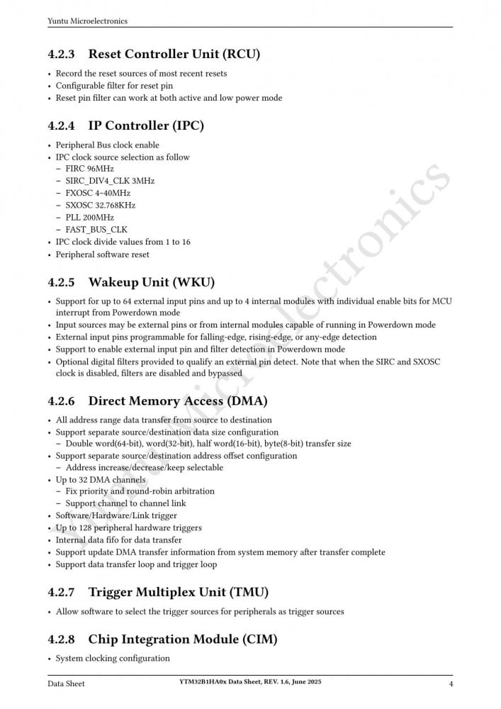 YTM32B1HA0x datasheet page 8