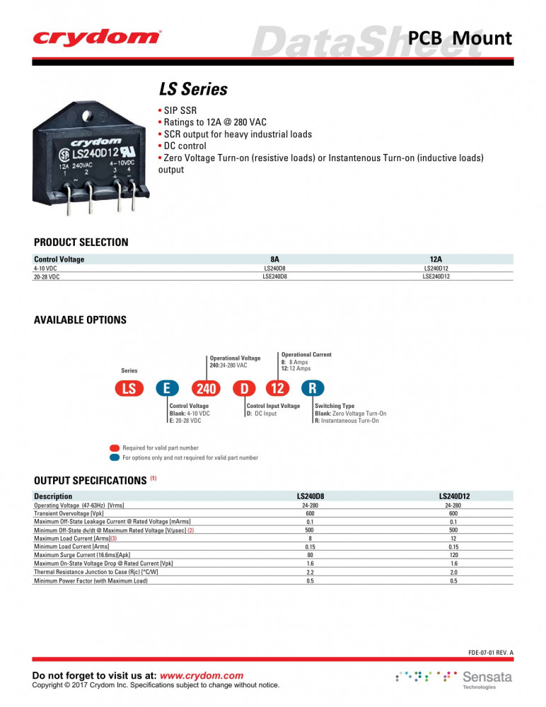 LSE240D12 datasheet page 1