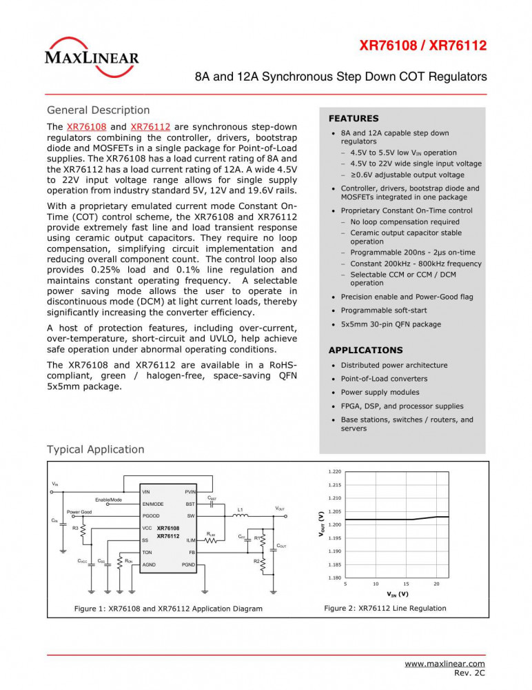 XR76108ELTR-F datasheet page 1
