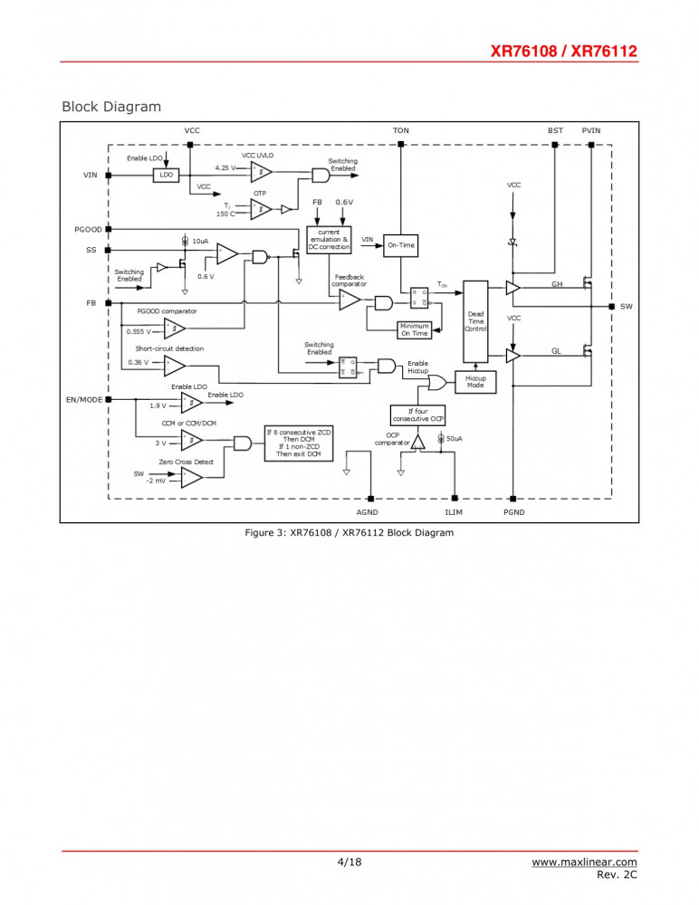 XR76108ELTR-F datasheet page 4