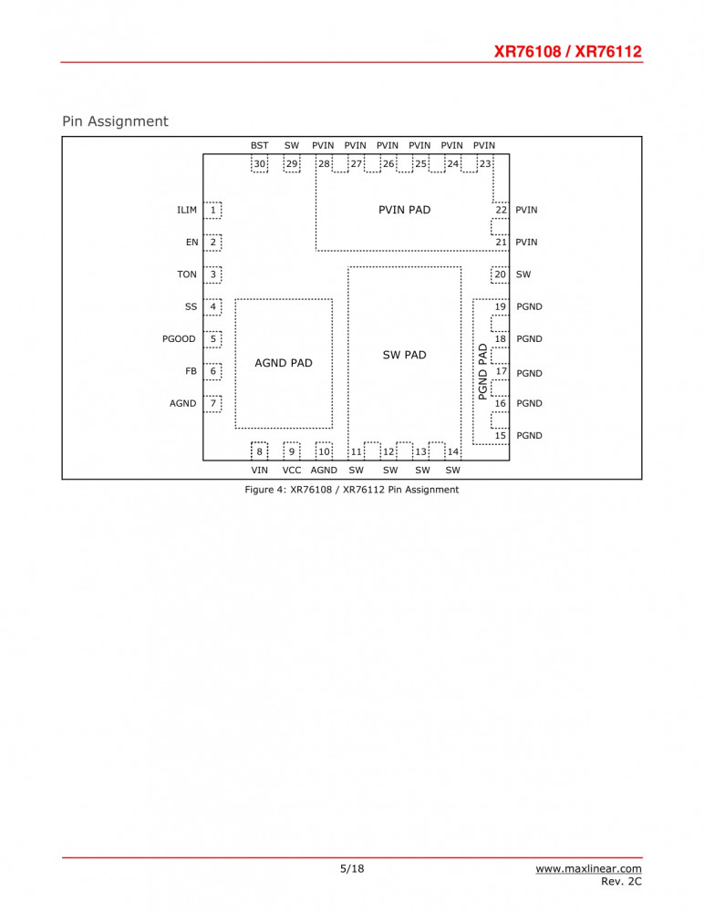 XR76108ELTR-F datasheet page 5