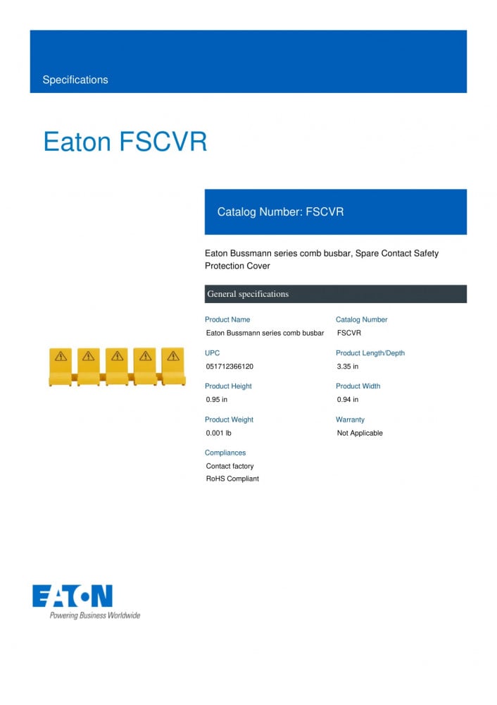 Eaton FSCVR technical document page 1