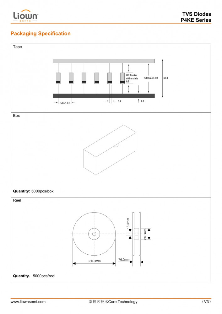 Liown P4KE series datasheet page 6