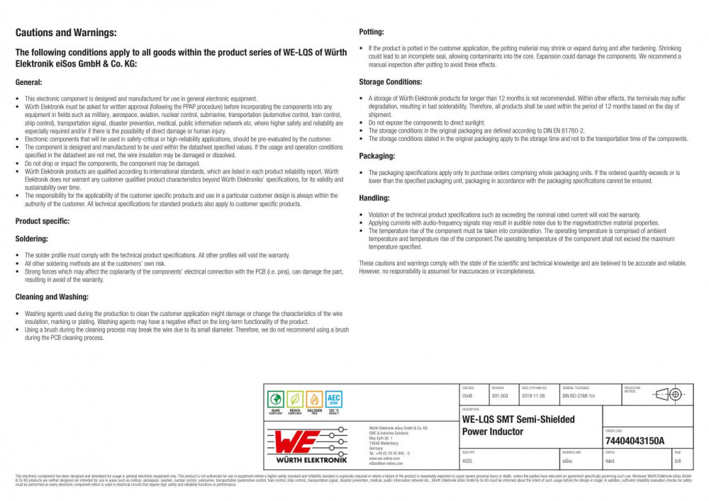 74404043150A technical document page 5