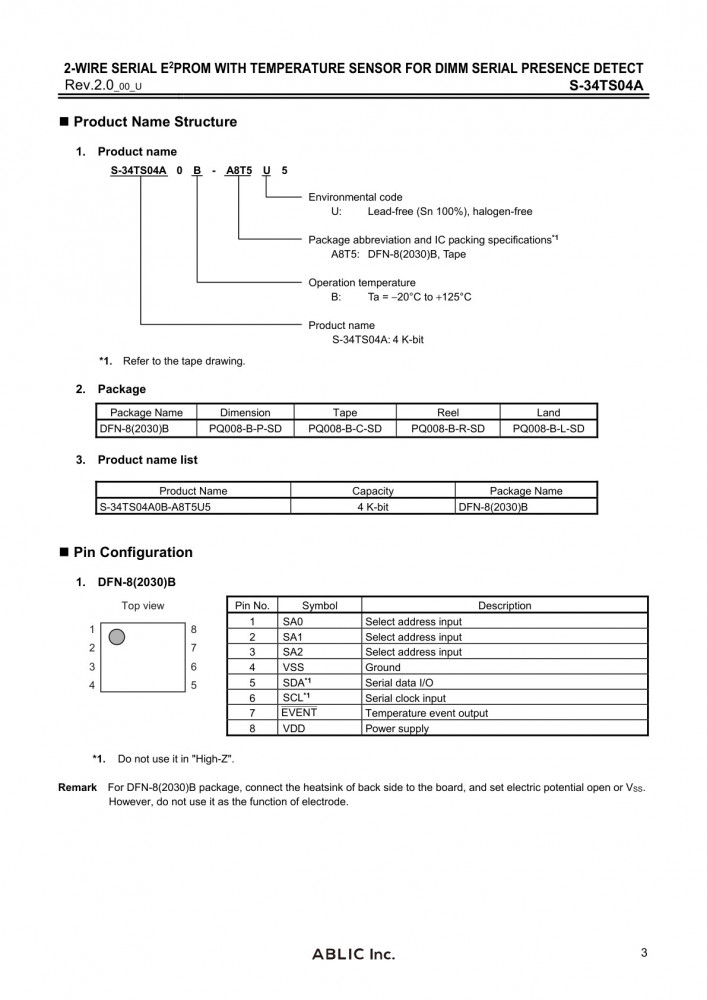 ABLIC S-34TS04A datasheet page 3