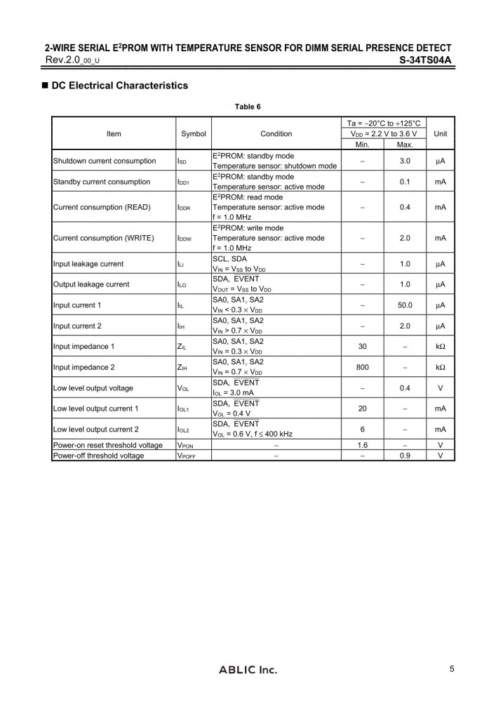 ABLIC S-34TS04A datasheet page 5