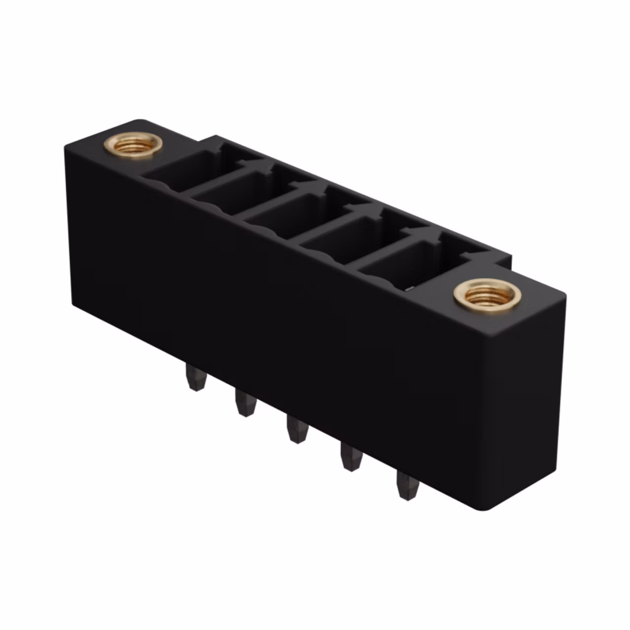 3.81mm Pitch Eurostyle Vertical PCB Header, with Threaded Retention Inserts, 5 Circuits for sale