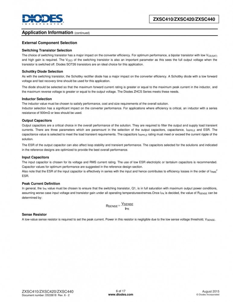 ZXSC410E6TA datasheet page 6
