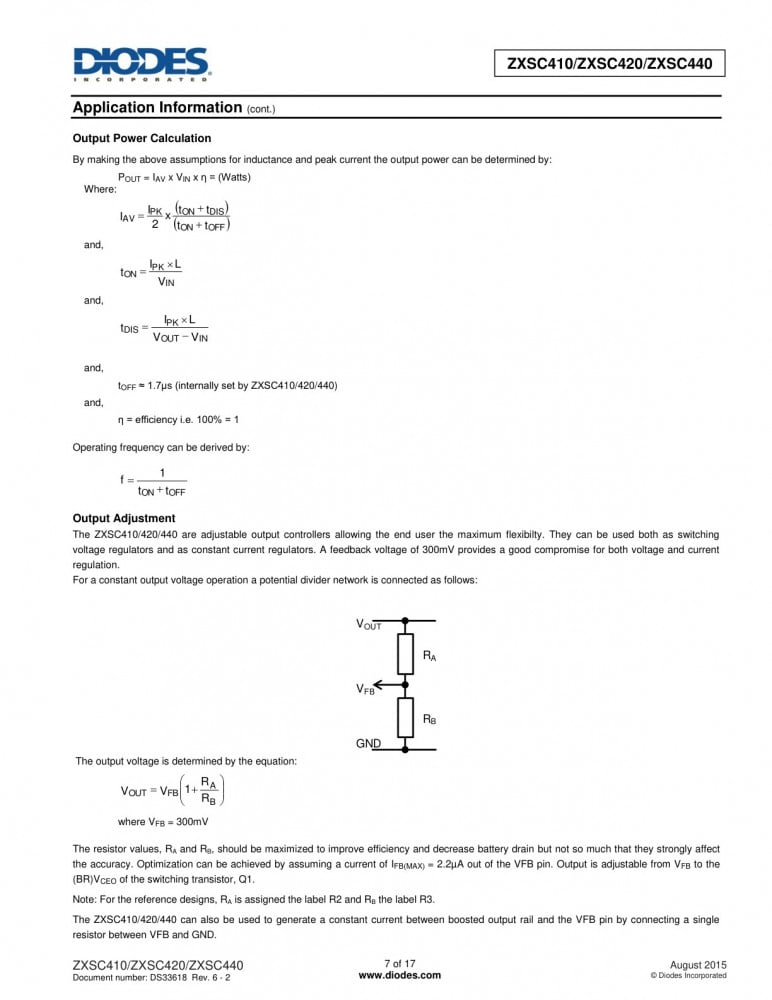 ZXSC410E6TA datasheet page 7