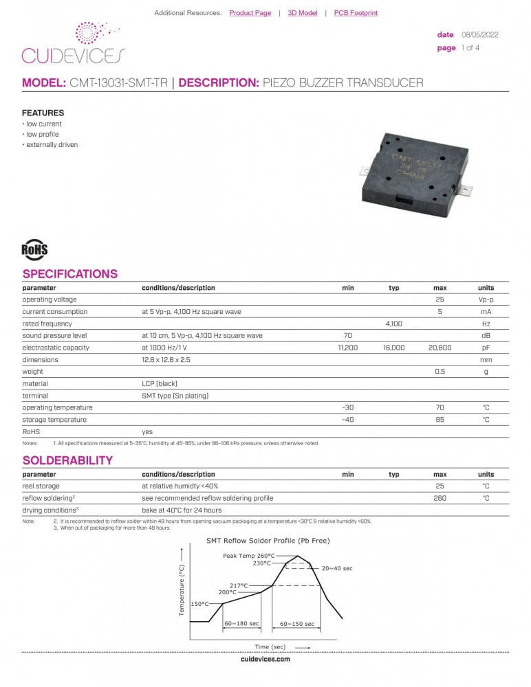 CMT-13031-SMT-TR technical document page 1