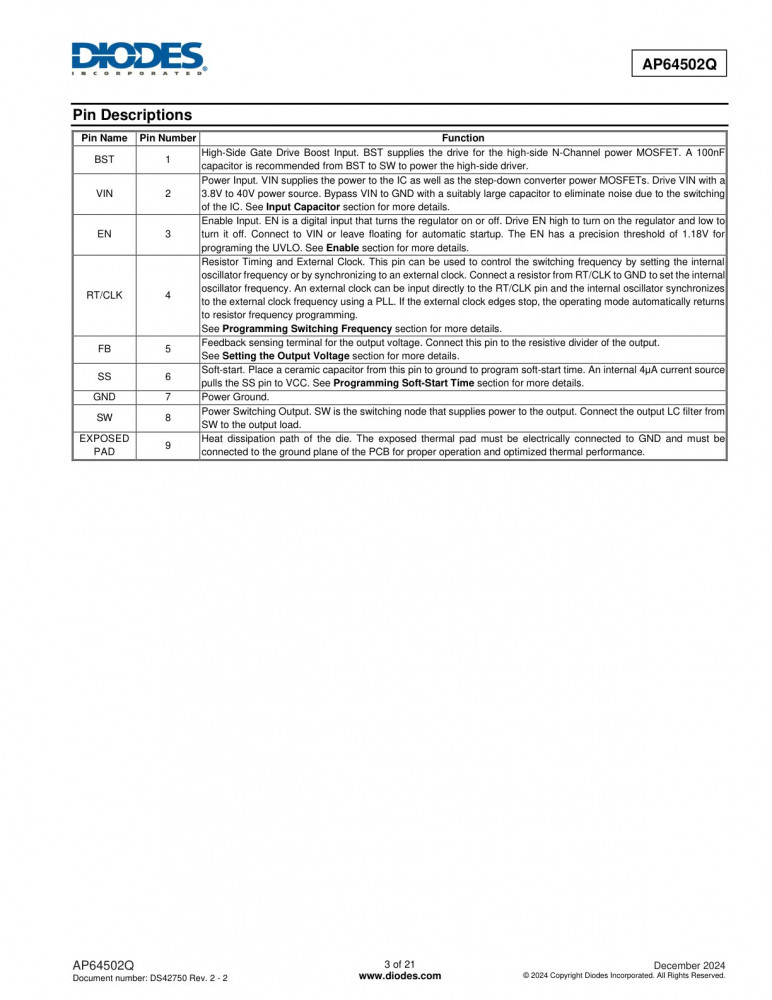 AP64502QSP-13 datasheet page 3