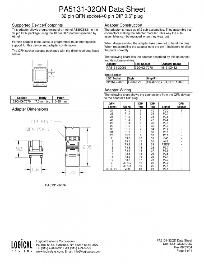 PA5131-32QN datasheet page image