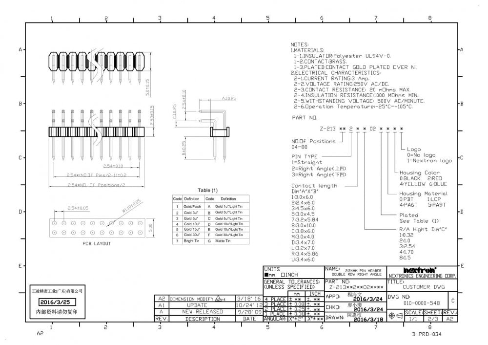 Nextron connector drawing page 2